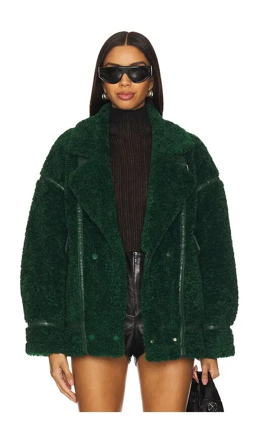LAMARQUE Badu Faux Fur Jacket - Green