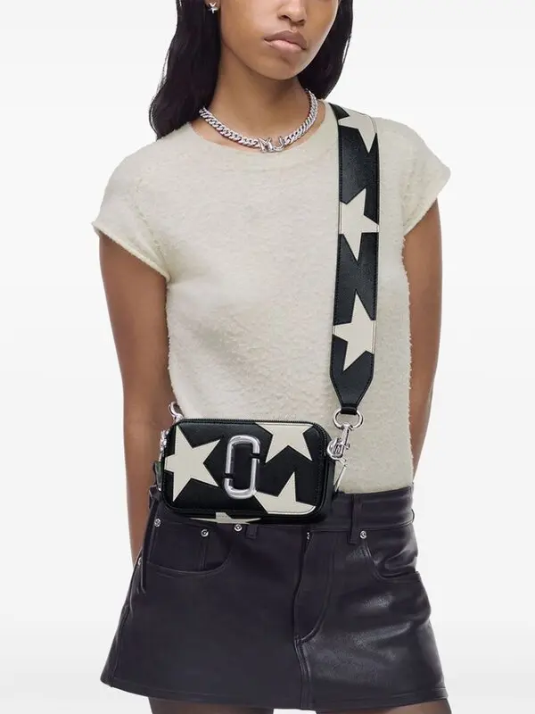 Marc Jacobs Star Patchwork Snapshot Crossbody Bag - Black