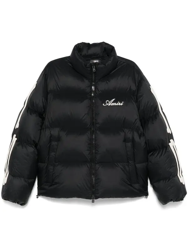 Amiri Bones-print Padded Jacket - Black