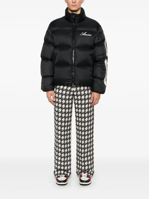 Amiri Bones-print Padded Jacket - Black