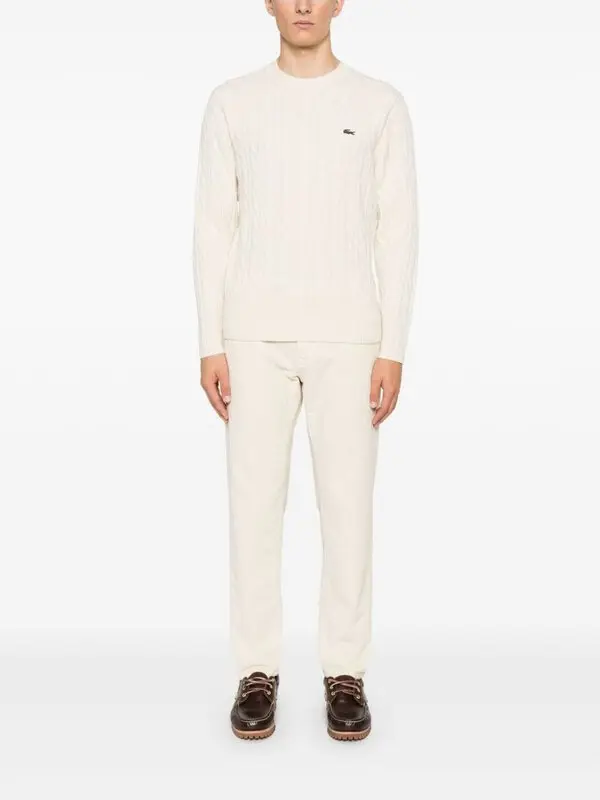 Lacoste Cable-knit Sweater - Neutrals
