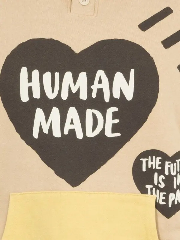 HUMAN MADE Logo-print Colour-block Hoodie
