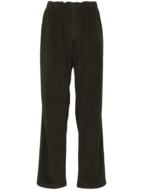 Undercover Straight-leg Trousers With Logo Appliqu - Green