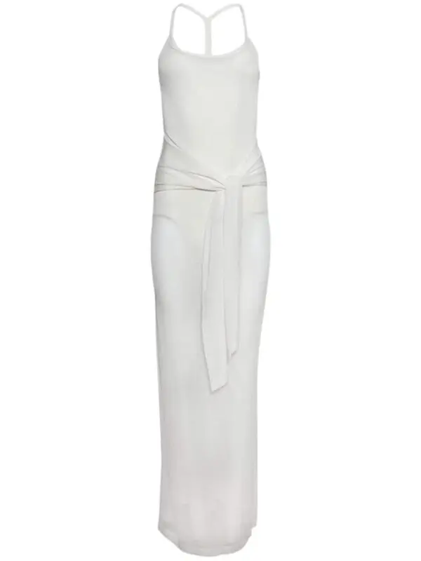 Jacquemus Nodo Halterneck Dress - White