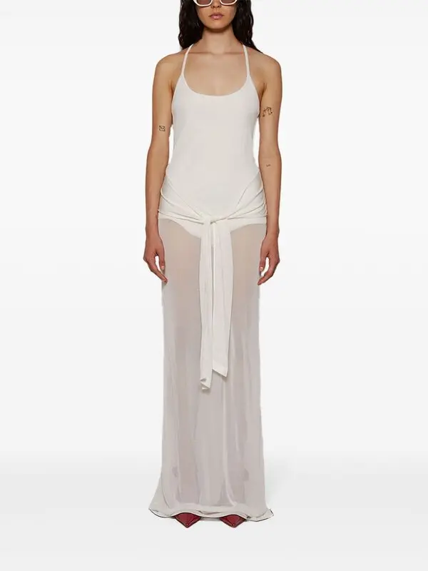 Jacquemus Nodo Halterneck Dress - White