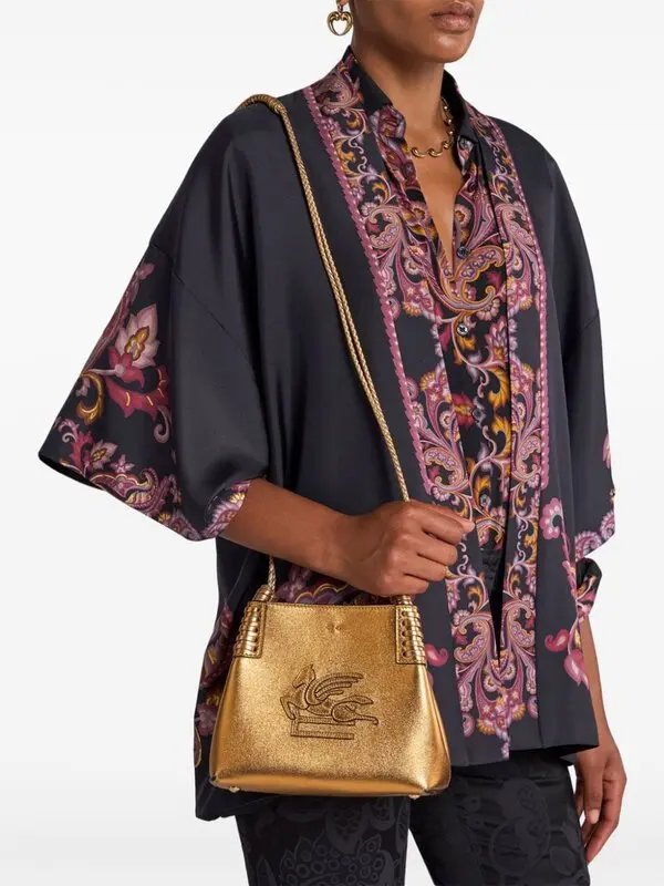 Etro Laminated Libra Tote - Gold