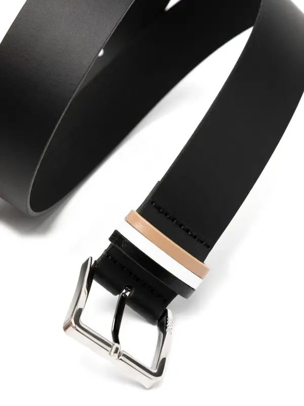 BOSS Logo-engraved Leather Belt