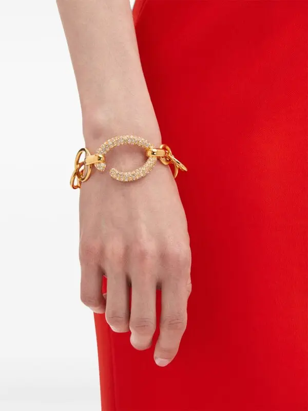 Oscar De La Renta Pavé Chain-link Bracelet - Gold