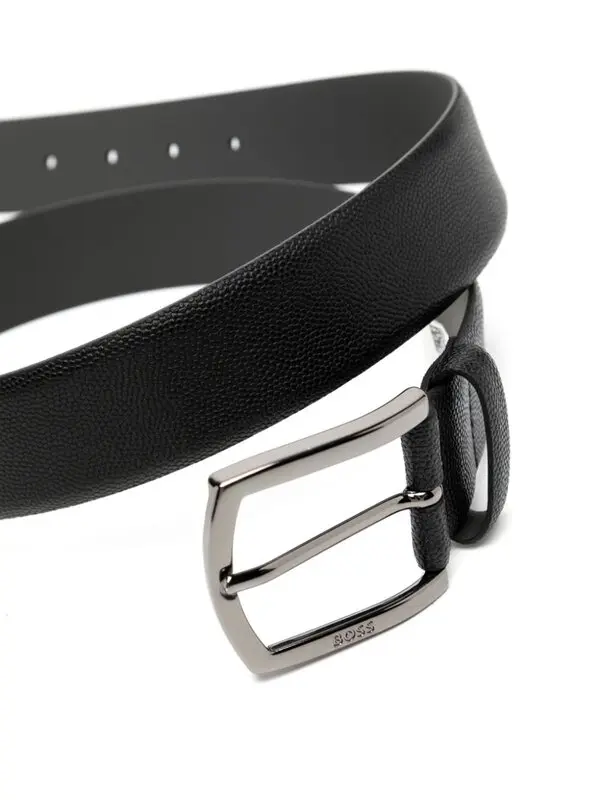 BOSS Logo Buckle Leather Belt