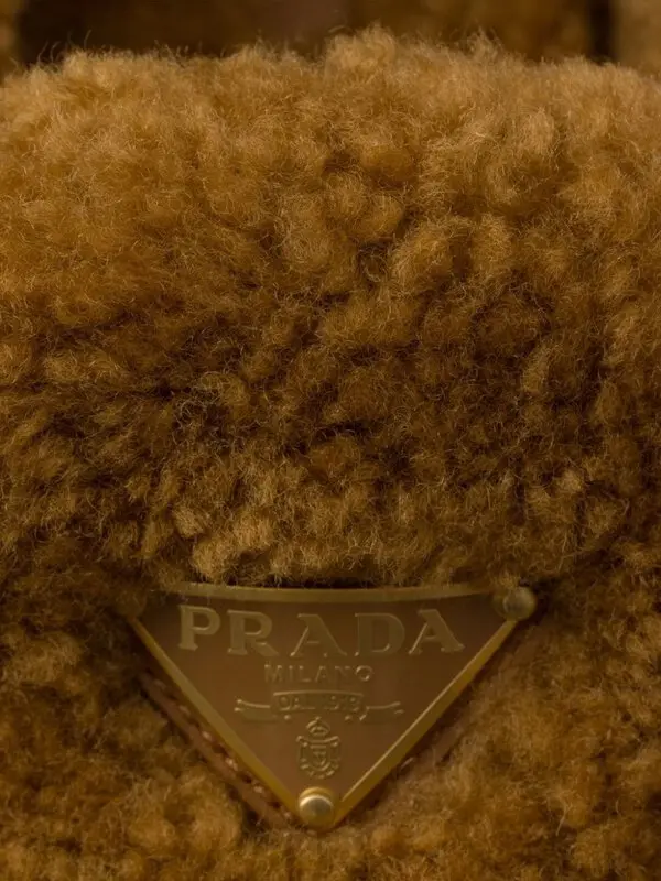 Prada Shearling Loafers - Brown