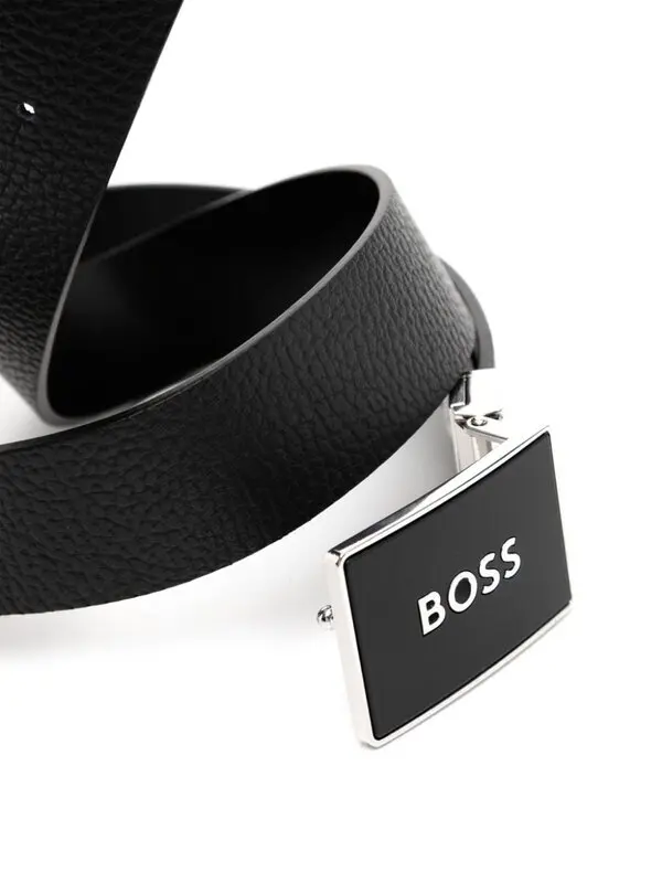 BOSS Logo-lettering Leather Belt