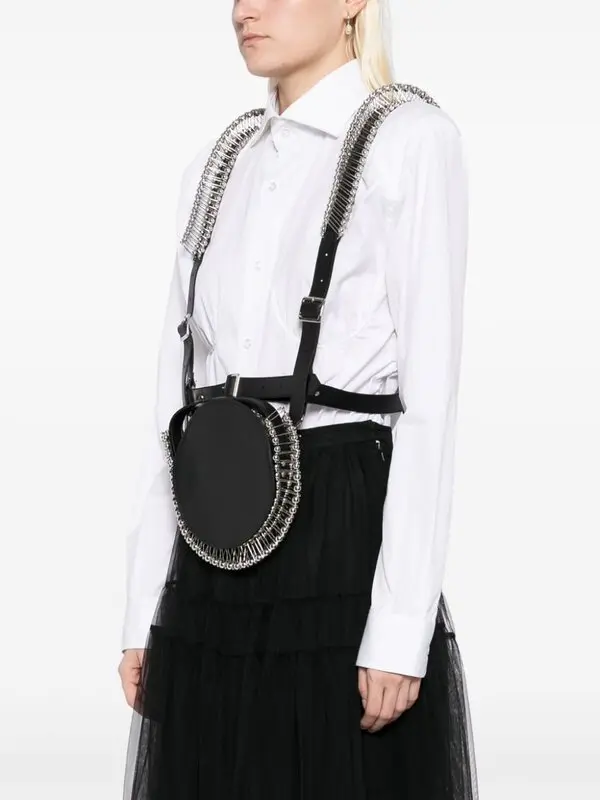 Noir Kei Ninomiya Safety Pin Harness - Black | Editorialist