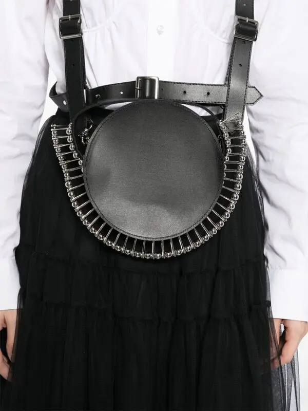 Noir Kei Ninomiya Safety Pin Harness - Black | Editorialist
