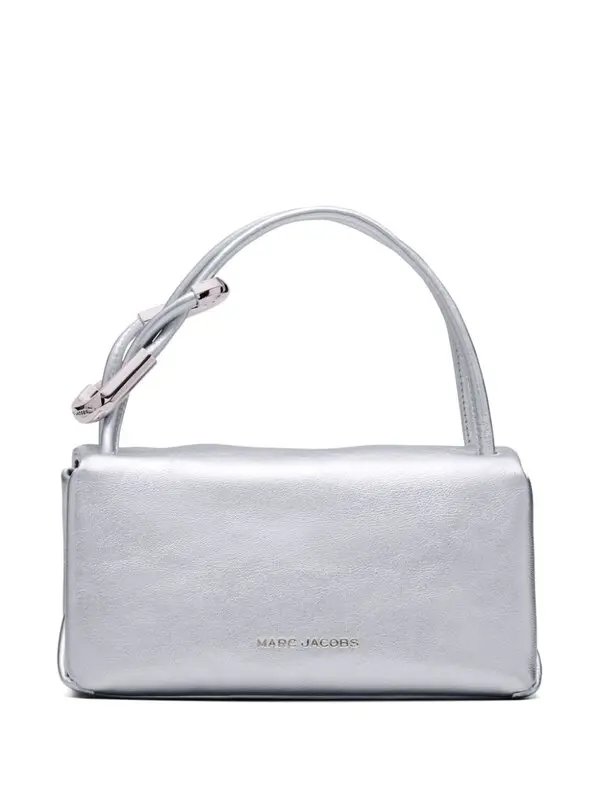 Marc Jacobs Mini The Metallic Dual Top-handle Bag - Silver