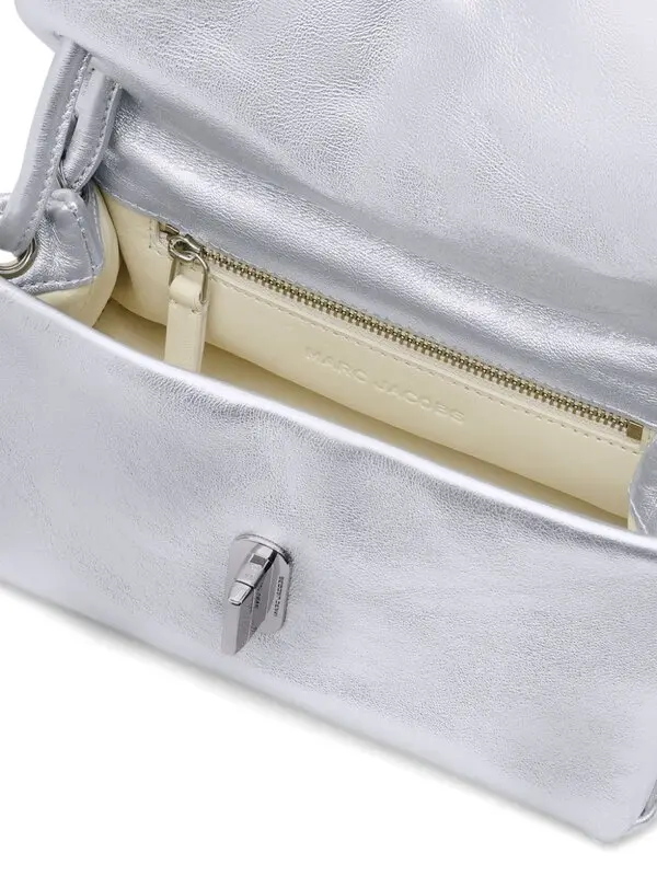 Marc Jacobs Mini The Metallic Dual Top-handle Bag - Silver