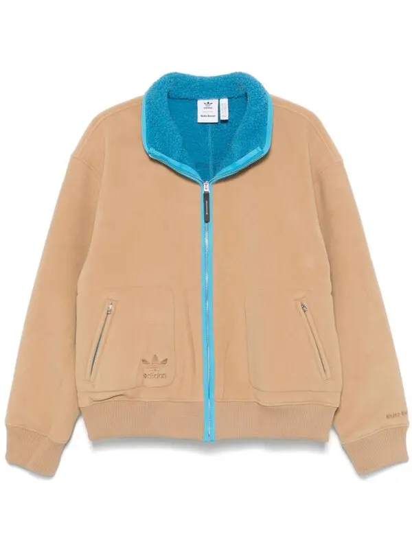 Adidas Zip-up Fleece Sweater - Neutrals