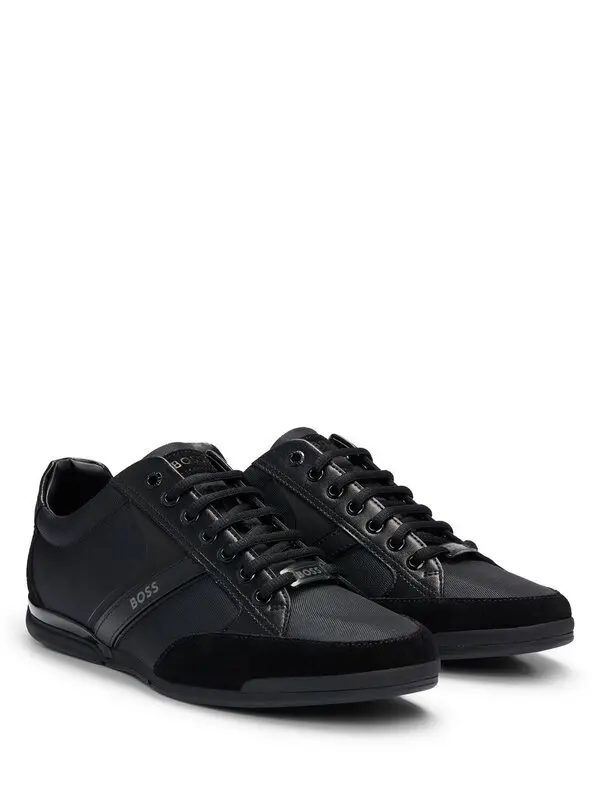 BOSS Panelled Design Sneakers - Black