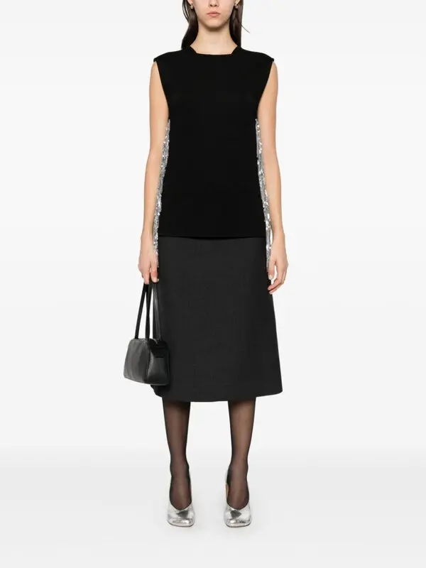 JIL SANDER A-line Midi Skirt