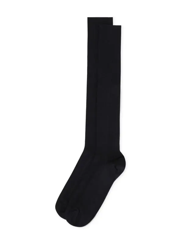 Dolce & Gabbana Knee-high Logo Socks - Black
