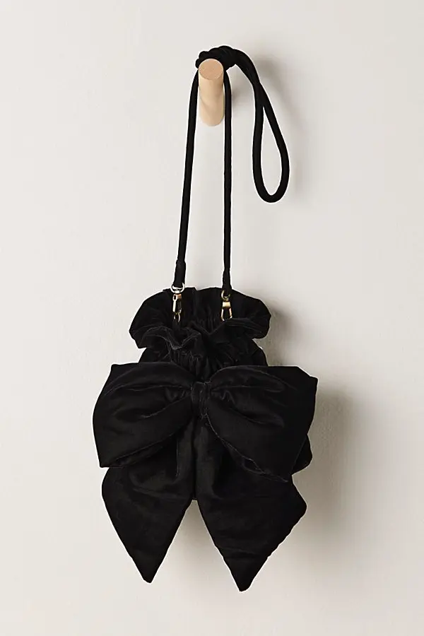 Free People Belle Velvet Bow Bag