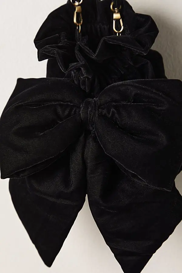 Free People Belle Velvet Bow Bag