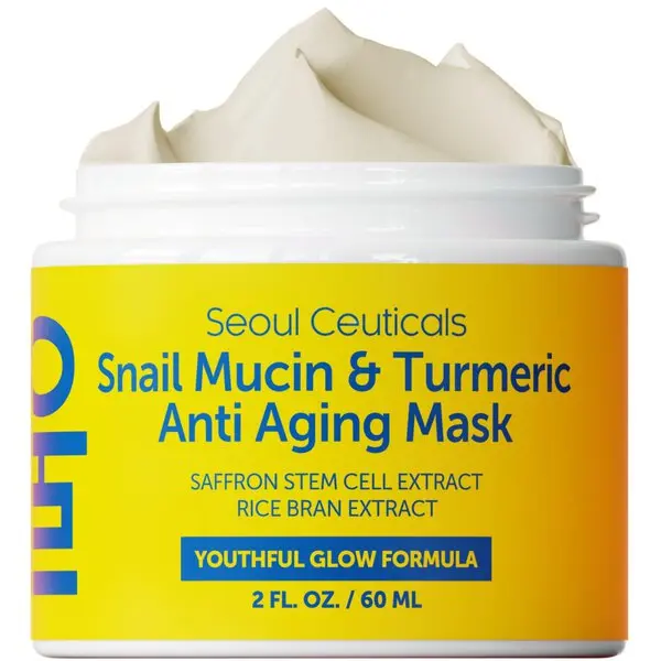 SEOUL CEUTICALS Korean Skin Care Snail Mucin & Turmeric Mask K Beauty Skincare - No Color