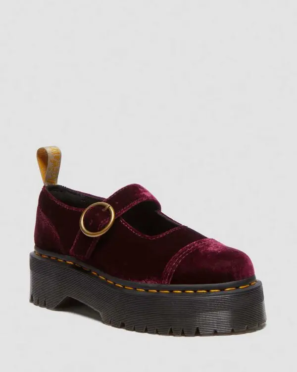 Dr. Martens Vegan Addina Velvet Mary Jane Shoes