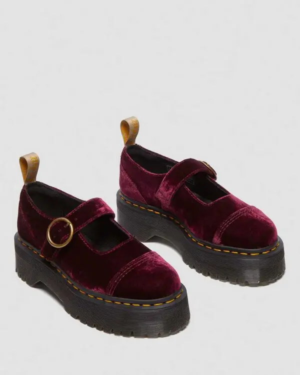 Dr. Martens Vegan Addina Velvet Mary Jane Shoes