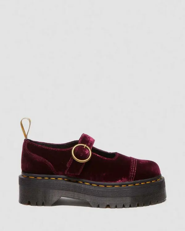 Dr. Martens Vegan Addina Velvet Mary Jane Shoes