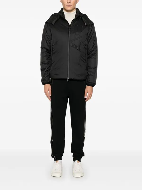 EA7 Logo-embroidered Puffer Jacket