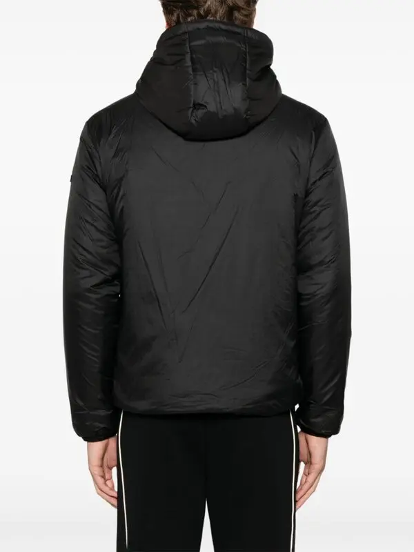 EA7 Logo-embroidered Puffer Jacket