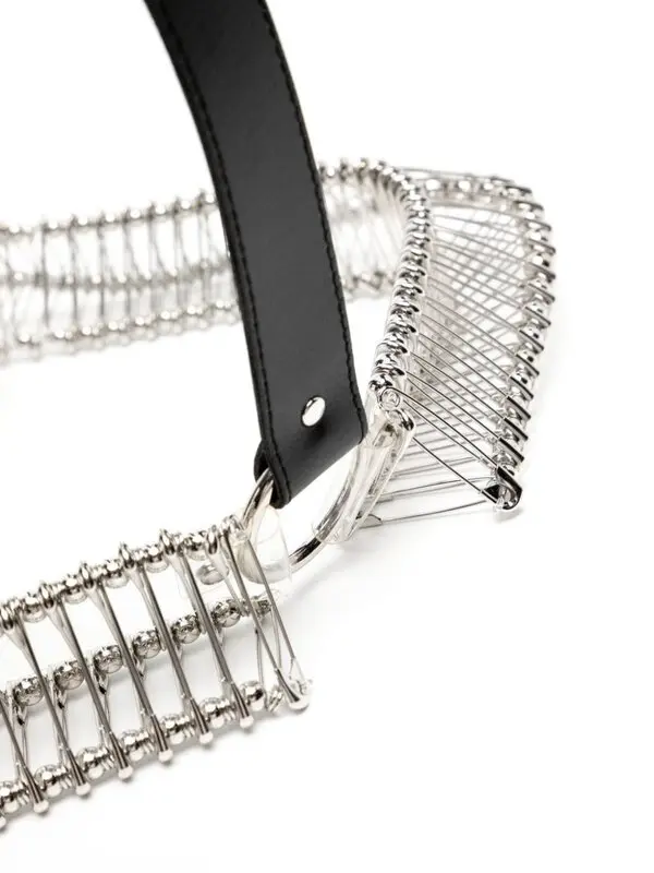 Noir Kei Ninomiya Safety Pin Harness - Black | Editorialist