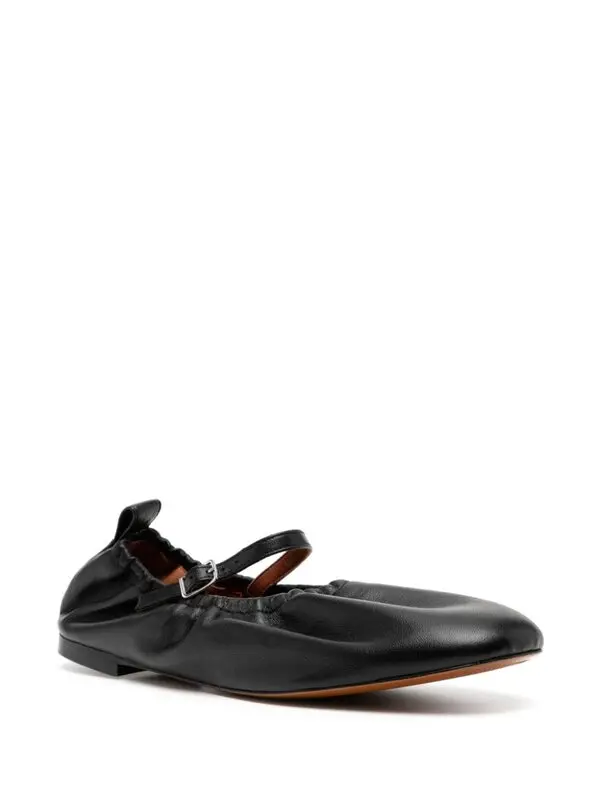 Maison Kitsuné Leather Ballerina Flats