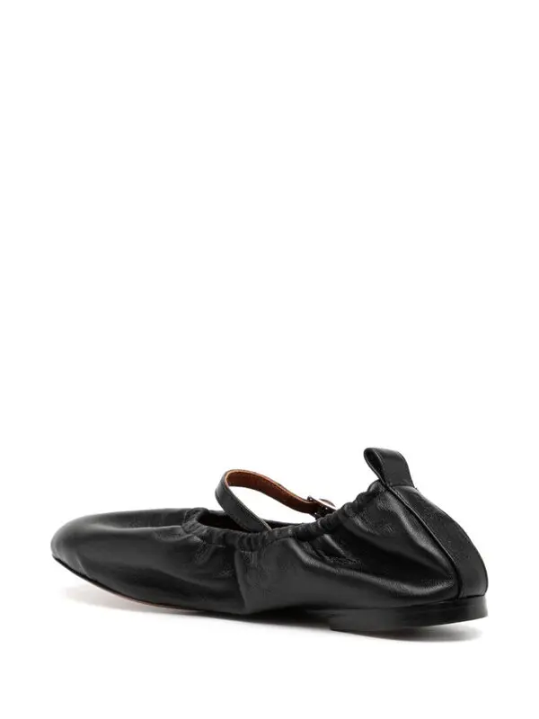 Maison Kitsuné Leather Ballerina Flats
