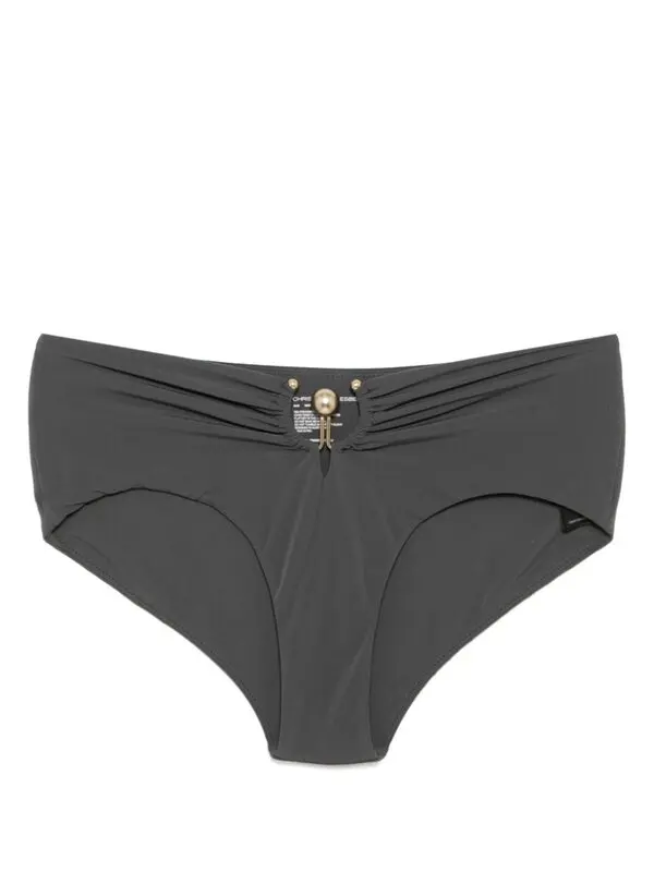 Christopher Esber Orbit Ruched Bikini Bottom - Grey