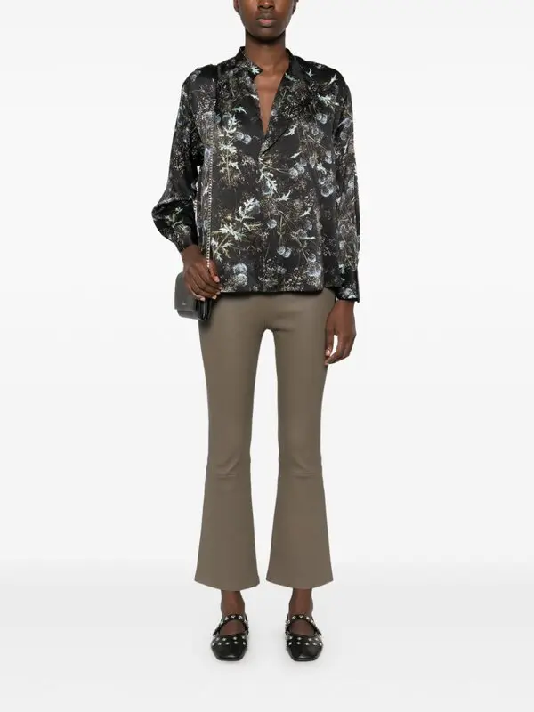 Vince Thistle Print Silk Blouse