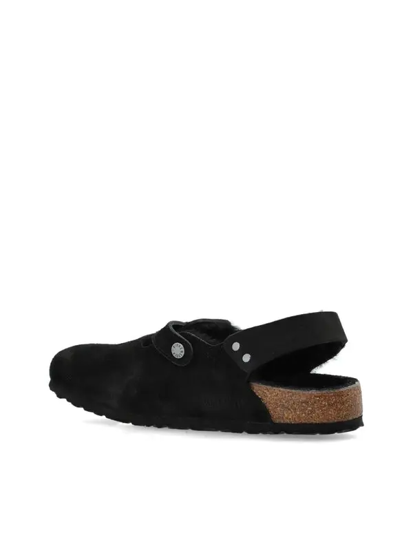 BIRKENSTOCK Tokio Shearling Slippers - Black