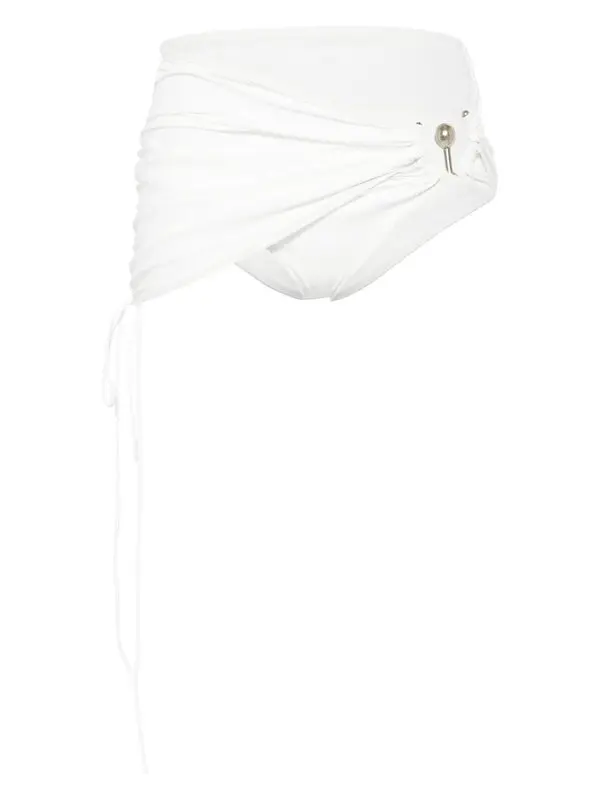 Christopher Esber Ruched Orbit Bikini Skirt - White