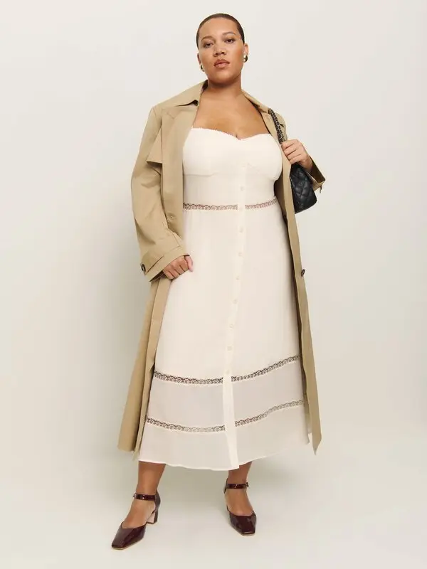 REFORMATION Wynton Dress Es - Ivory