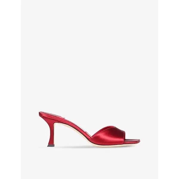 JIMMY CHOO Skye 70 Single-strap Heeled Mules - Ruby Red