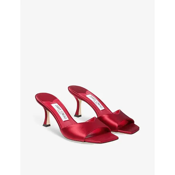 JIMMY CHOO Skye 70 Single-strap Heeled Mules - Ruby Red