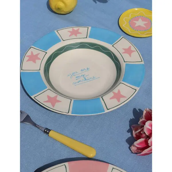 LAETITIA ROUGET You Are My Sunshine Hand-painted Stoneware Dinner Plate 26cm