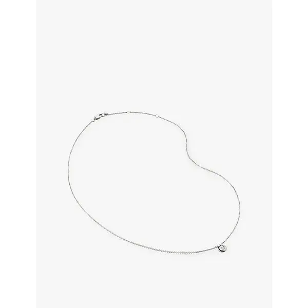 Monica Vinader Solitaire Pear Lab-grown Diamond Necklace - Sterling Silver