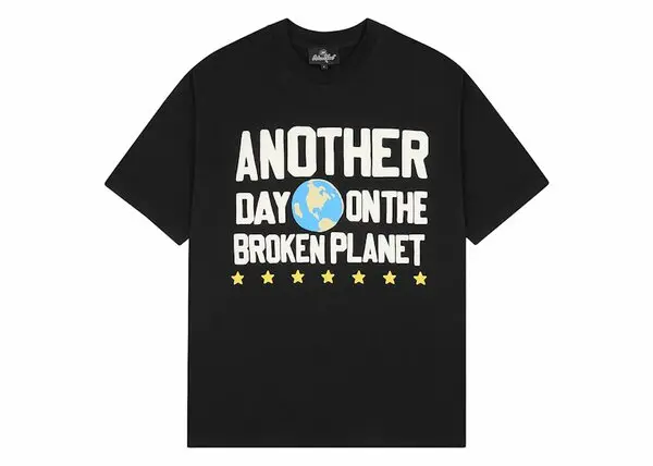 BROKEN PLANET Another Day T-shirt - Midnight Black