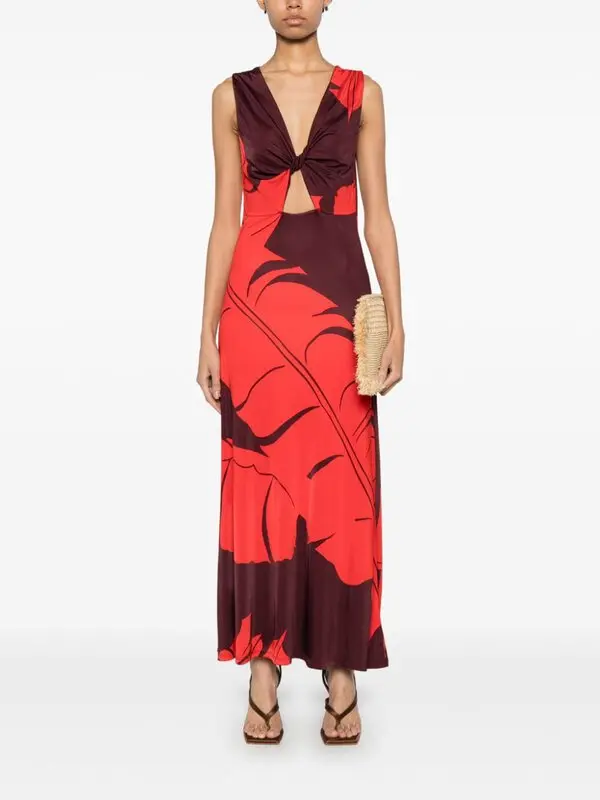 blue maxi dress short sleeve Maxi Dress with Short Sleeves and Artworks