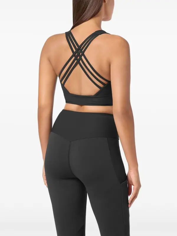 PLEIN SPORT Logo-embossed Compression Top - Black