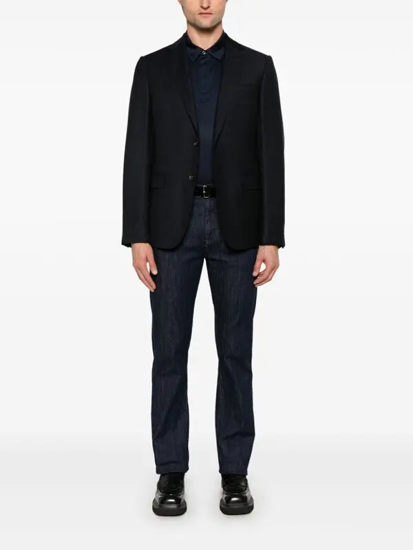 Canali Lightweight-jersey Polo Shirt - Blue