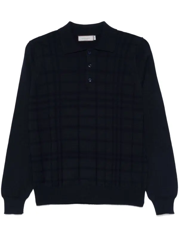 Canali Knitted Polo Shirt