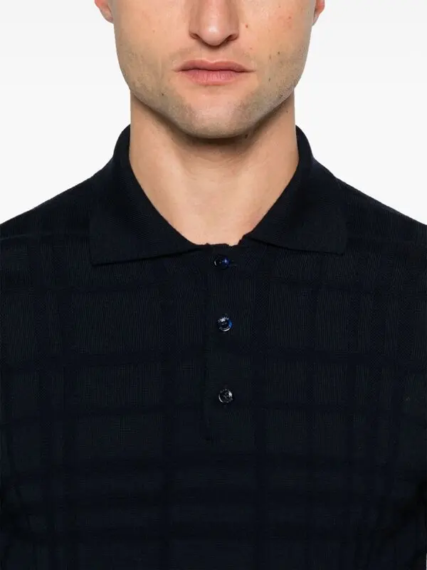 Canali Knitted Polo Shirt