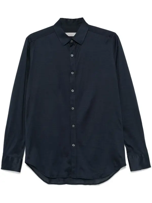 Canali Lightweight-jersey Shirt - Blue